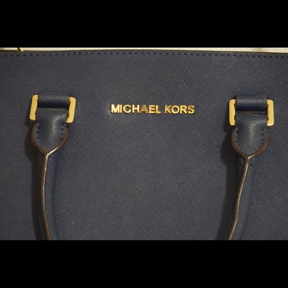 Michael Kors | Bags | Michael Kors Selma Medium Satchel Navy Blue | Poshmark